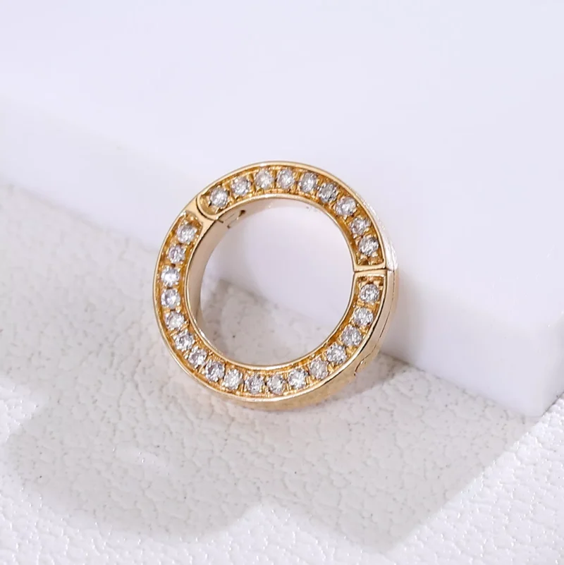 Universal Diamond Clasp | 18K Yellow Gold Convertible Clasp with Full ...
